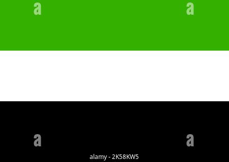 flag of Bantu peoples Herero people at cloudy sky background, panoramic ...