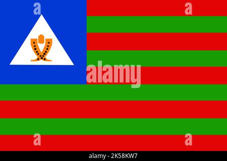 flag of Bantu peoples Bubi people at cloudy sky background, panoramic ...