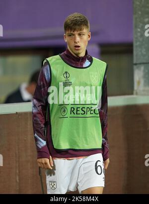 West Ham United's Oliver Scarles during the Premier League match at the ...