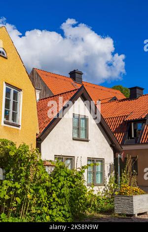 Houses on Helge Ands Plan, Visby City, Gotland, Sweden Stock Photo - Alamy