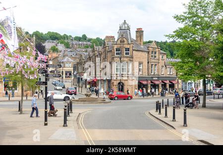 the roundabout at Crown Square,Matlock,Derbyshire,Britain Stock Photo ...