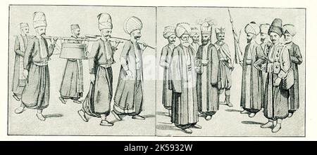 This image, dating to 1910, shows the clothing attire worn by ...