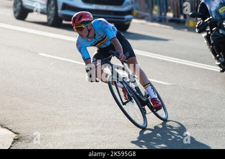 Belgian new world champion Remco Evenepoel and Remco's girlfriend Oumi ...