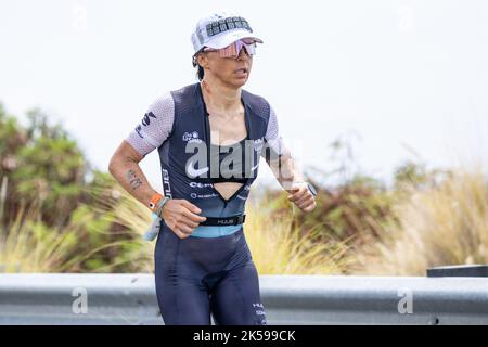 German Anna Haug pictured in action during the Hawaii Ironman women's ...