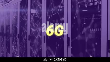 Image of 6g text over network of connections Stock Photo - Alamy