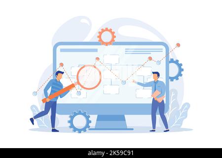 Data driven business model abstract concept vector illustration. Data analytics, data-driven ...