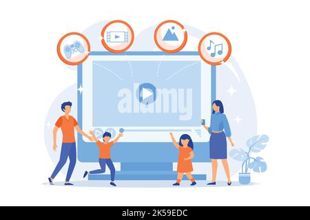 Interactive Content Vector Concept Illustration Stock Vector Image ...