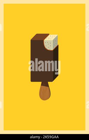 Ice-cream bar clipart, dessert illustration vector Stock Vector Image ...