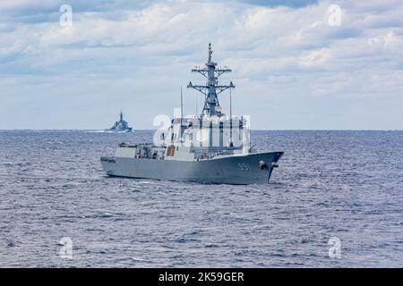 SEA OF JAPAN (Oct 6, 2022) Ships from the U.S., Japan and Republic of ...