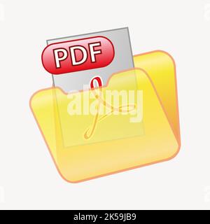 PDF file clipart, digital document illustration vector Stock Vector ...