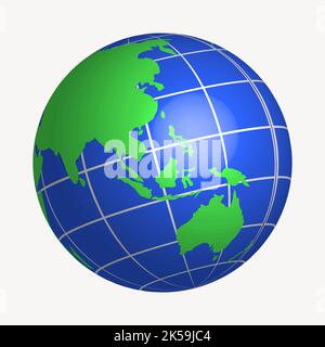 Globe grid clipart, business illustration vector Stock Vector Image ...