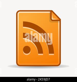 RSS feed clipart, icon illustration vector Stock Vector Image & Art - Alamy