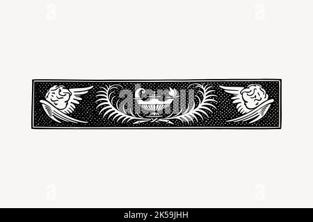 Angel divider clipart, vintage hand drawn vector Stock Vector Image ...