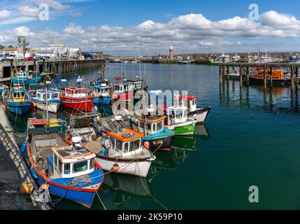 Dunmore East, Ireland - 17 August, 2022: the golden sand beach in ...