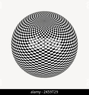 Checkered sphere collage element vector Stock Vector Image & Art - Alamy