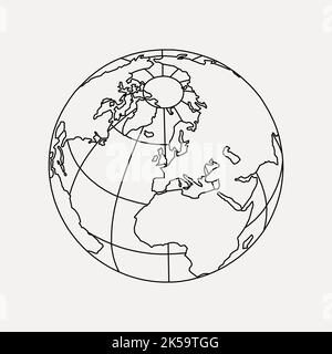 Globe grid clipart, business illustration vector Stock Vector Image ...