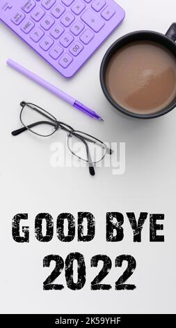 Text showing inspiration Goodbye 2023, Business overview Merry ...