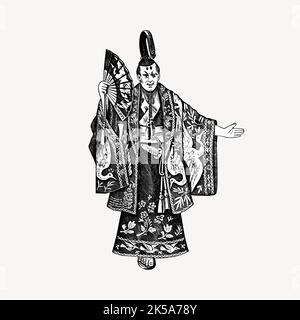 Mikado, Emperor of Japan clipart, vintage hand drawn vector Stock ...