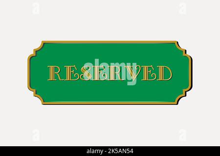 Reserved sign collage element, cute illustration vector Stock Vector ...