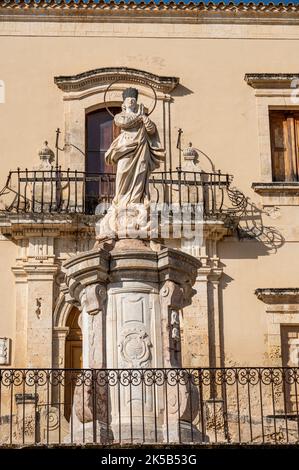 Noto, italy - 09-15-2022: The beautiful Ducezio Palace in Noto Stock ...