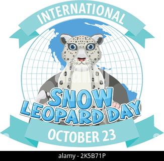 International Snow Leopard Logo Concept illustration Stock Vector Image ...