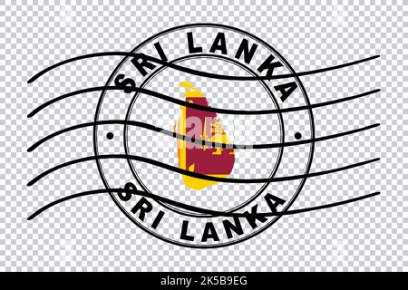 Sri Lanka flag map with clipping path Stock Photo - Alamy
