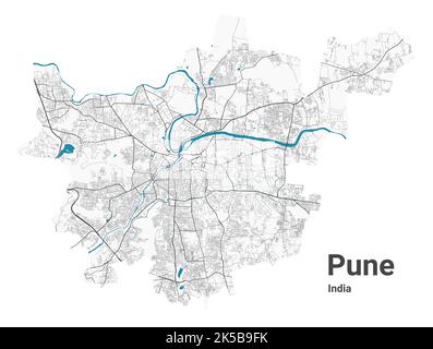 Urban vector city map of pune, India Stock Vector Image & Art - Alamy