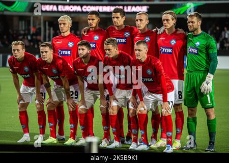 Silkeborg, Denmark. 06th Oct, 2022. Anders Klynge (21) of Silkeborg IF ...