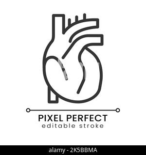 Heart Anatomy organ pixel art 8 bit. Vector illustration Stock Vector ...