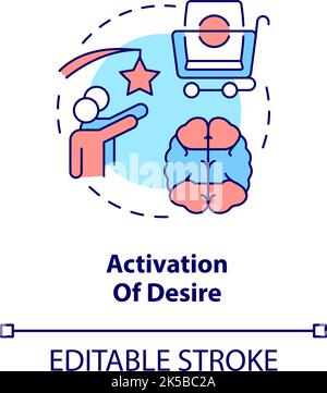 customer activation line icon, outline symbol, vector illustration ...