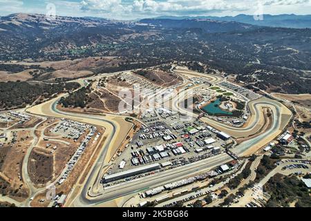 An aerial view of Laguna Seca Raceway in California, USA Stock Photo ...