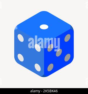 Blue dice collage element illustration vector Stock Vector Image & Art ...