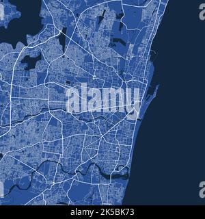 Chennai map. Detailed map of Chennai city administrative area ...