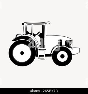 Farm tractor collage element illustration vector Stock Vector Image ...