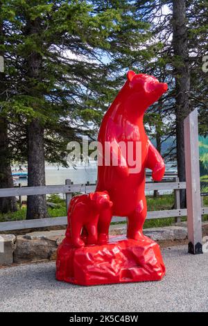 Waterton, Alberta, Canada - July 5, 2022: Sign for the Waterton Lakes ...