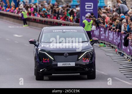 Nissan Ariya electric car at TCS London Marathon 2022 in Tower Hill ...