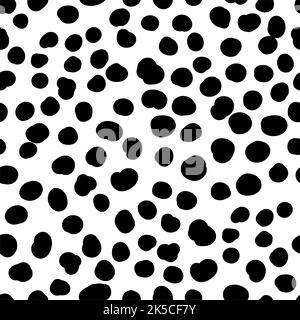 Dalmatian fur abstract simple seamless pattern. Animal camouflage skin ...
