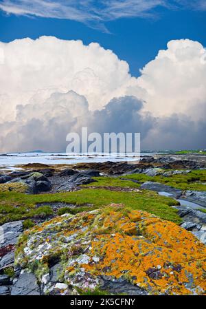 A beautiful shot of the landscape at Connemara National Park in Ireland ...