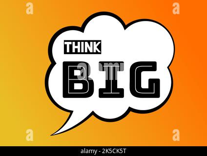 An inspirational quote think positive on a dark background Stock Photo ...