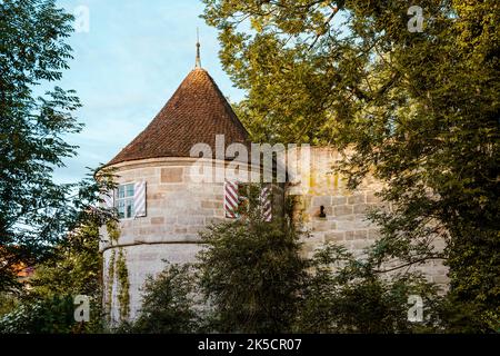 Germany, Bavaria, Dinkelsbühl, the small bastion with the three-gang ...