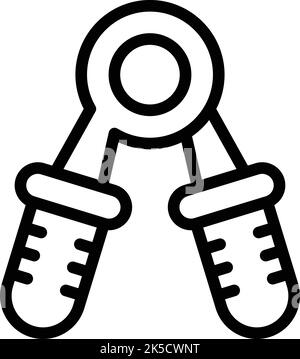 Power espander icon outline vector. Sport strength. Trainer activity ...