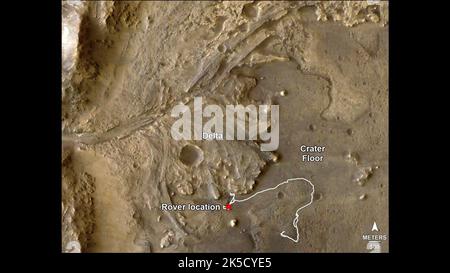 This annotated image from NASA's Perseverance Mars rover shows how its ...