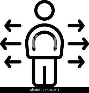 Move from comfort zone icon outline vector. Work start. Mental break ...