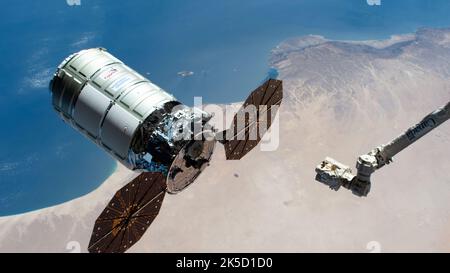 Cygnus freighter was captured by Canadarm2, commanded by NASA astronaut ...