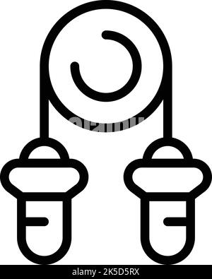 Power espander icon outline vector. Sport strength. Trainer activity ...