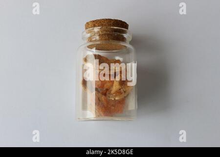 Natural aromatic incense benzoin resin isolated on a white background ...