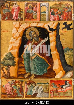 The prophet Elijah and scenes from his life, c.1700 Stock Photo - Alamy