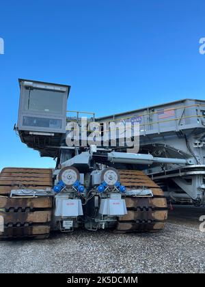 Eight NASA Artemis logos were installed on Crawler-Transporter 2 at ...