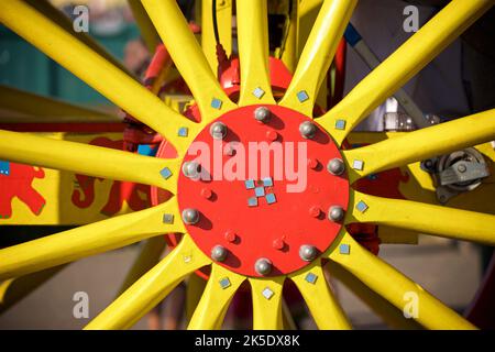 Detail of the Hare Krishna procession juggernaut, Brighton & Hove ...