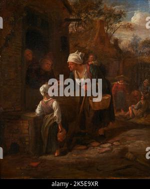 Group of people and woman fortune teller with crystal ball Stock Photo ...